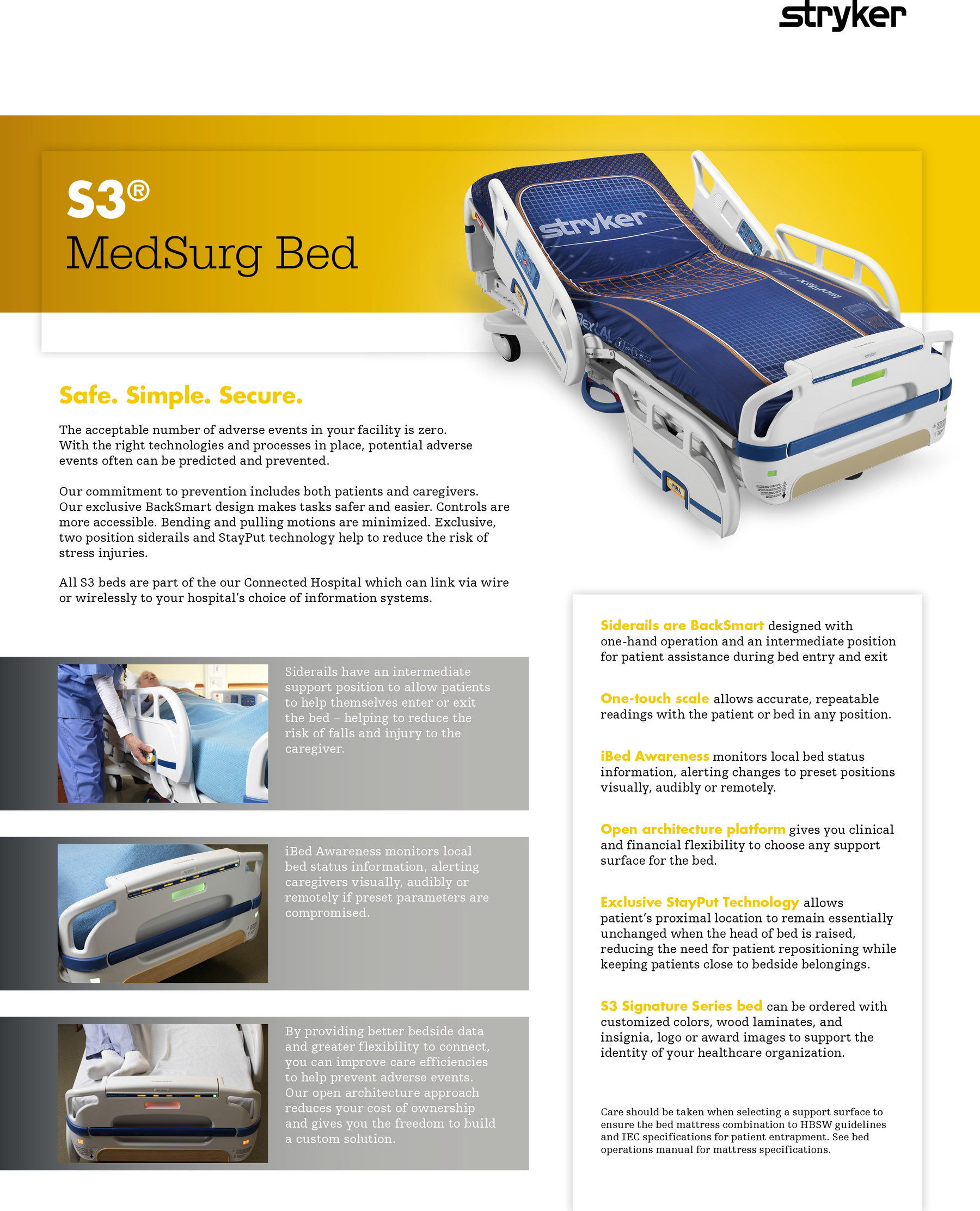 Stryker S3 Medical Stretcher with Integrated Scale & Reporting Certifi ...